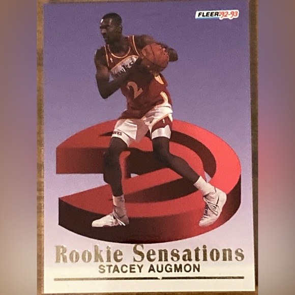 Toys | Rookie Stacey Augmon Basketball Card | Poshmark